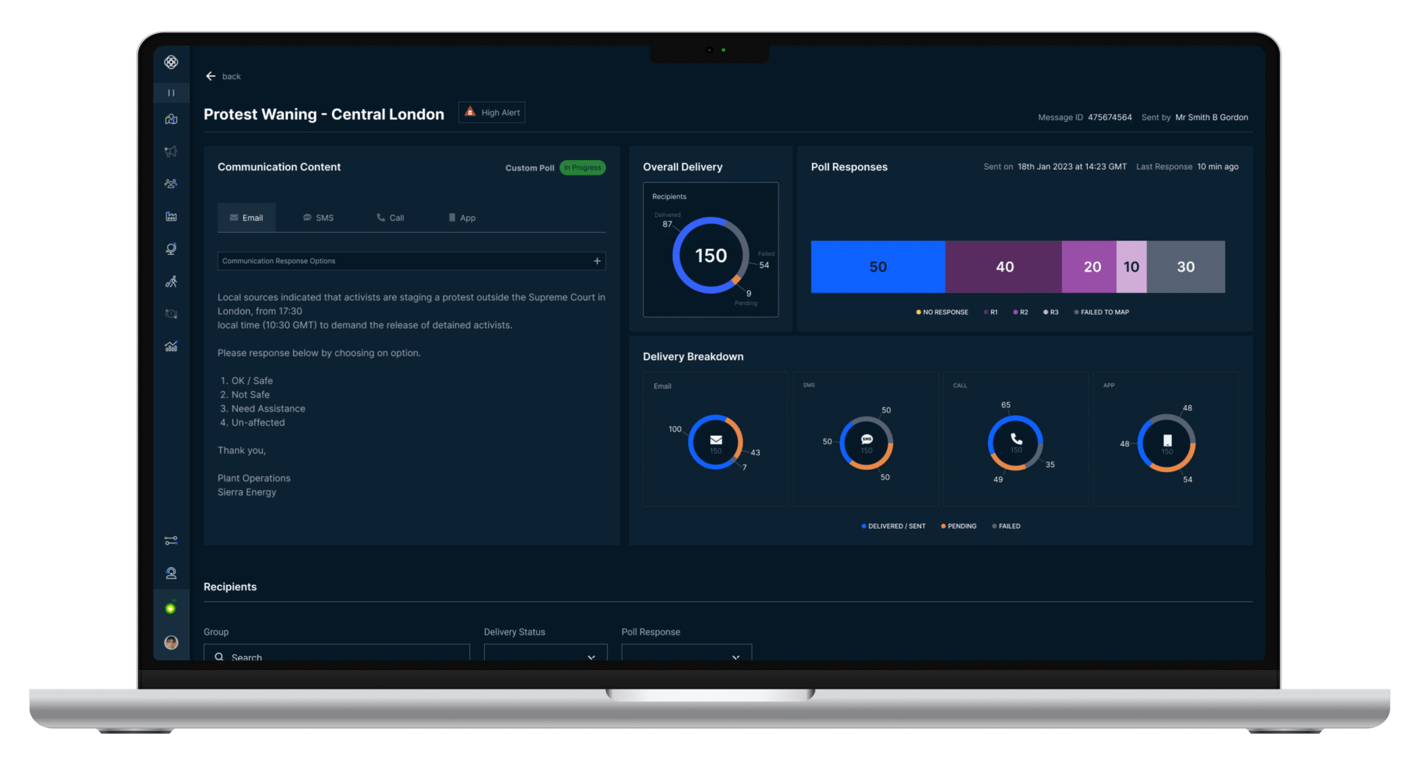 Mass Communications & Emergency Alerts Software | resilienceOS